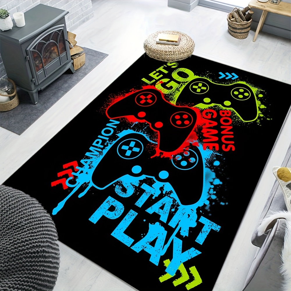 Colorful Gaming Area Rug Non slip Bedroom Carpet Video - Temu Australia