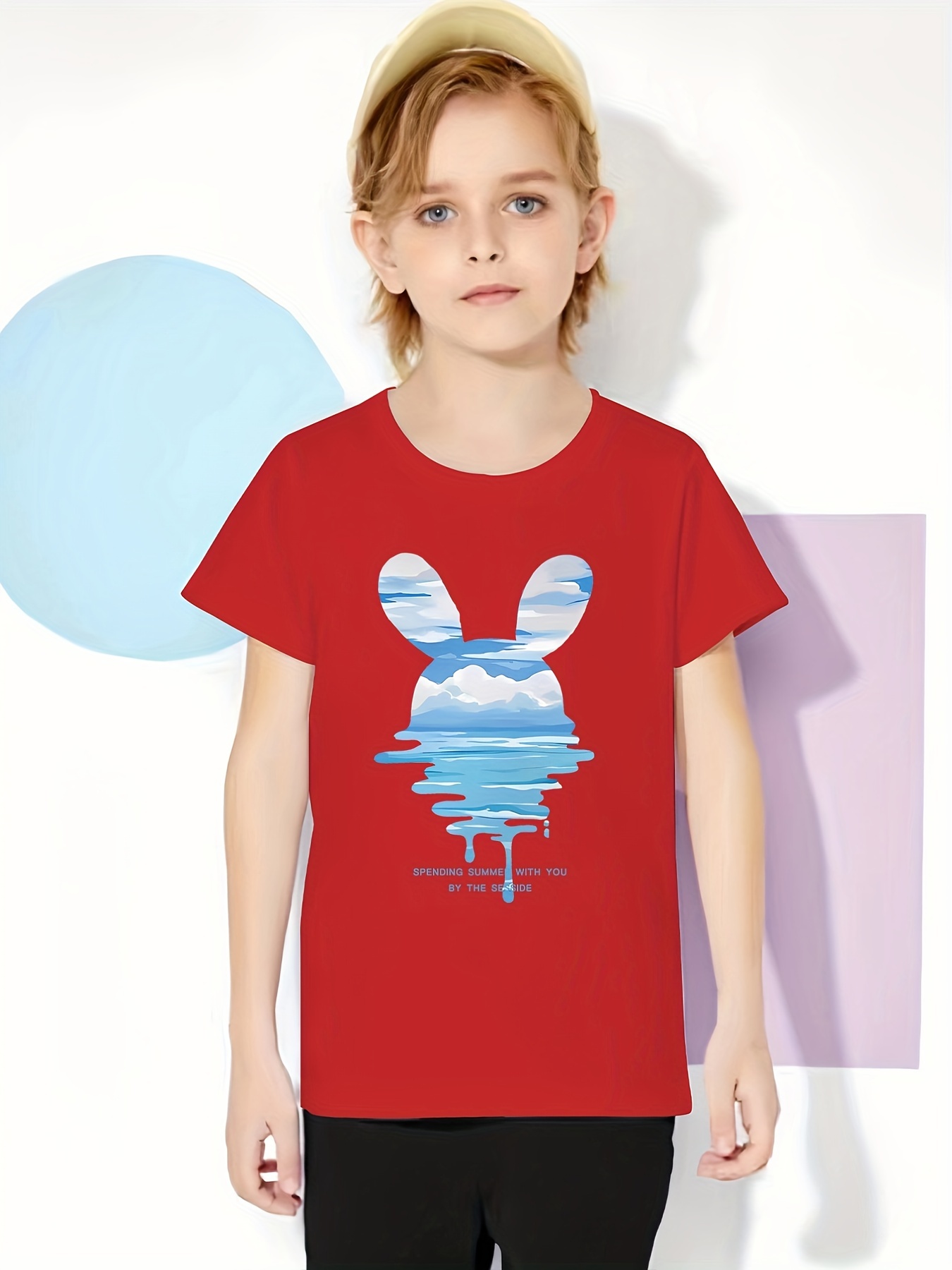 Bunny Lake T shirts med tryk til drenge cool let og - Temu Denmark