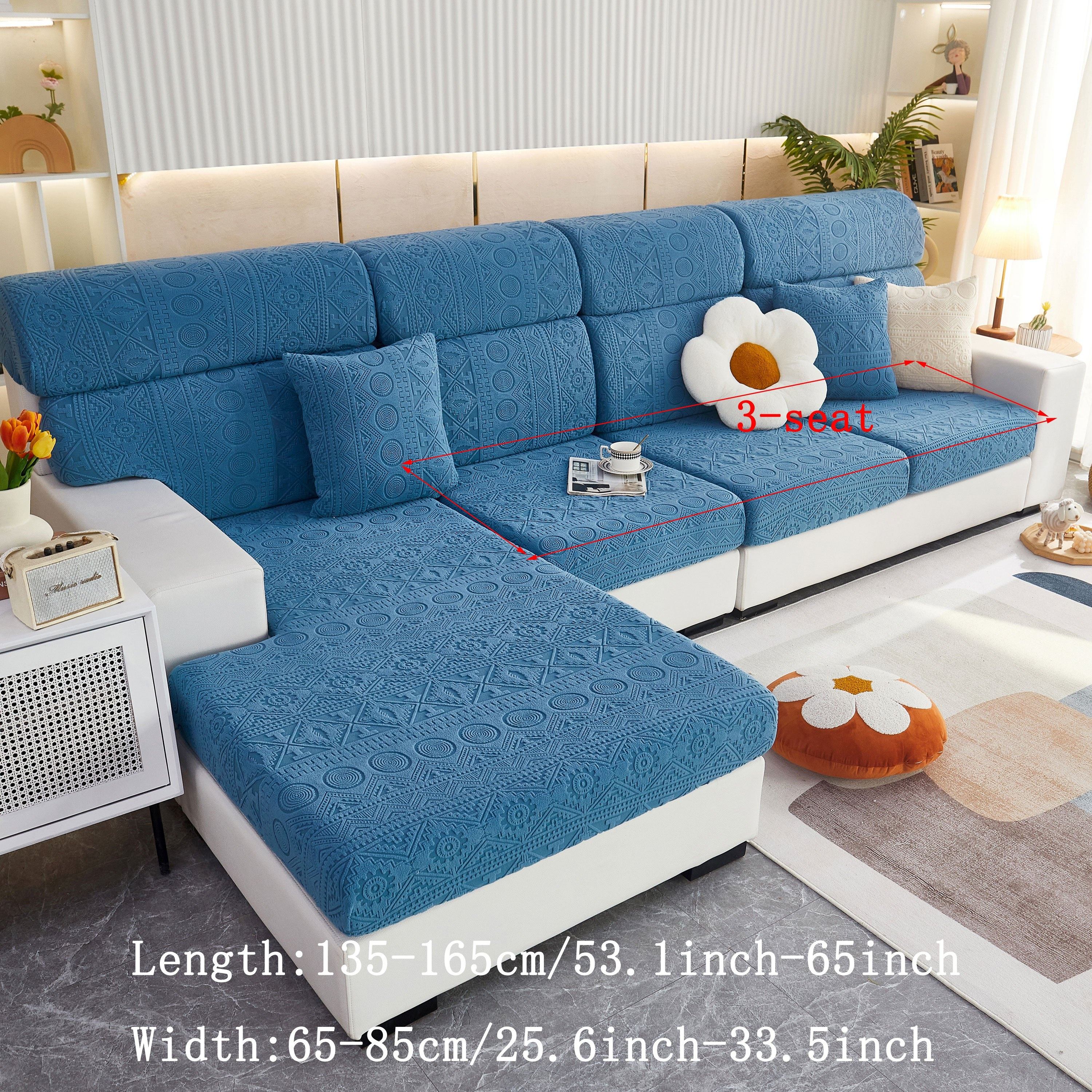 Solid Colored Bohemian Sofa Cover Elastic Sofa Slipcover - Temu Canada