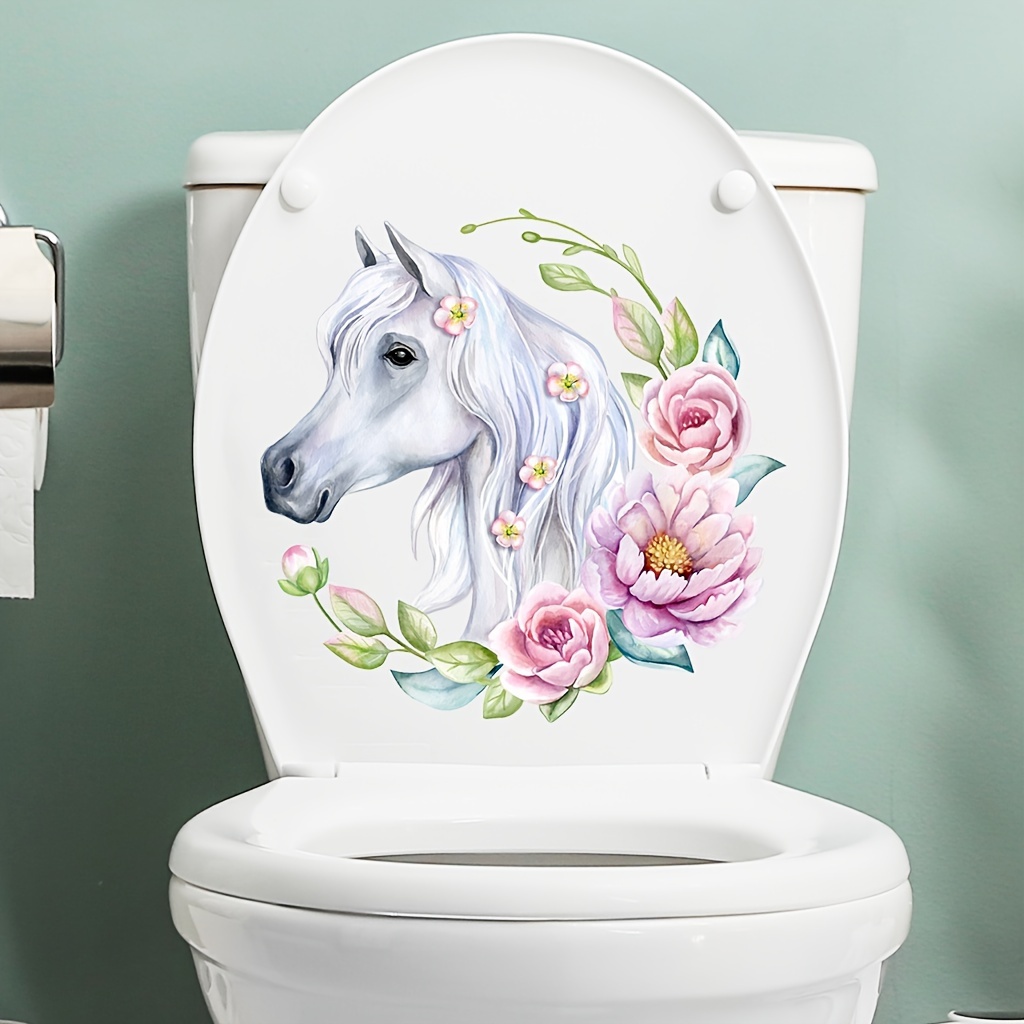 Horsehead Toilet Sticker Self adhesive Toilet Lid Sticker - Temu Australia