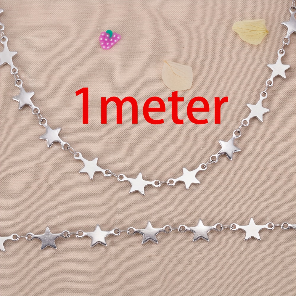 1meter Star Chains Stainless Steel Necklace Chain Bead Chain - Temu ...
