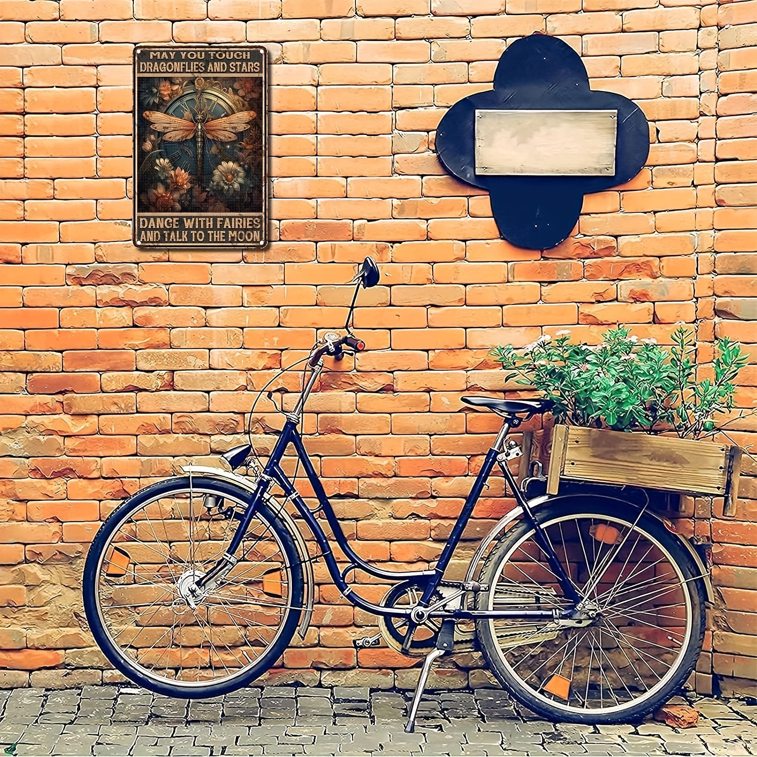 Vintage Metal Tin Signs Retro May Touch Dragonflies Stars - Temu