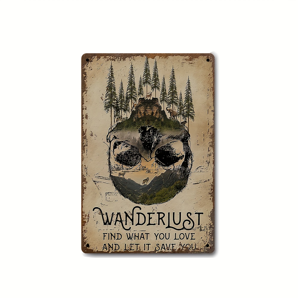 "wanderlust" Metal Tin Sign Vintage Plaque Decor Wall Art - Temu Canada