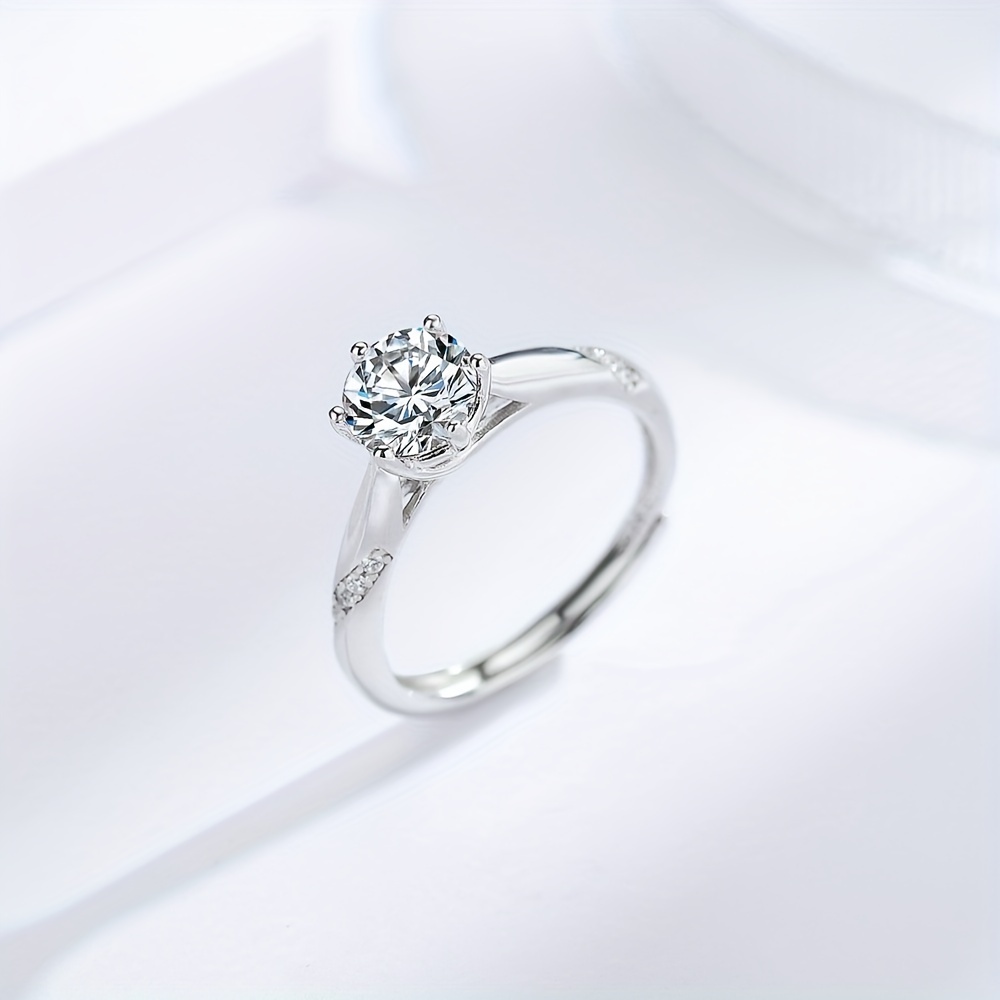 S925 Silver Six claw Inlaid Cubic Zirconia Ring Christmas - Temu United ...