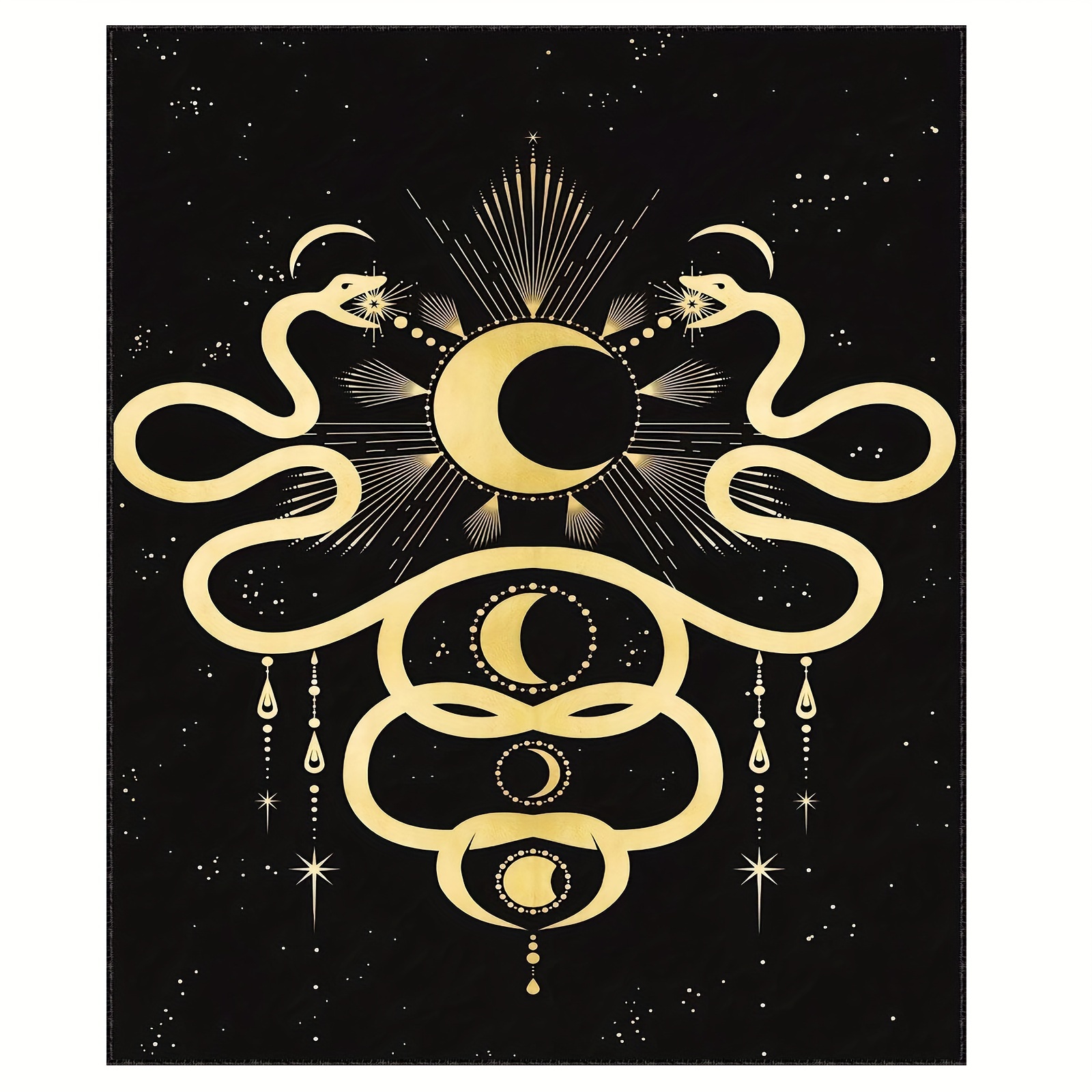 Golden Snake Pattern Rug Anti skid Soft Flannel Kitchen Mat - Temu New ...