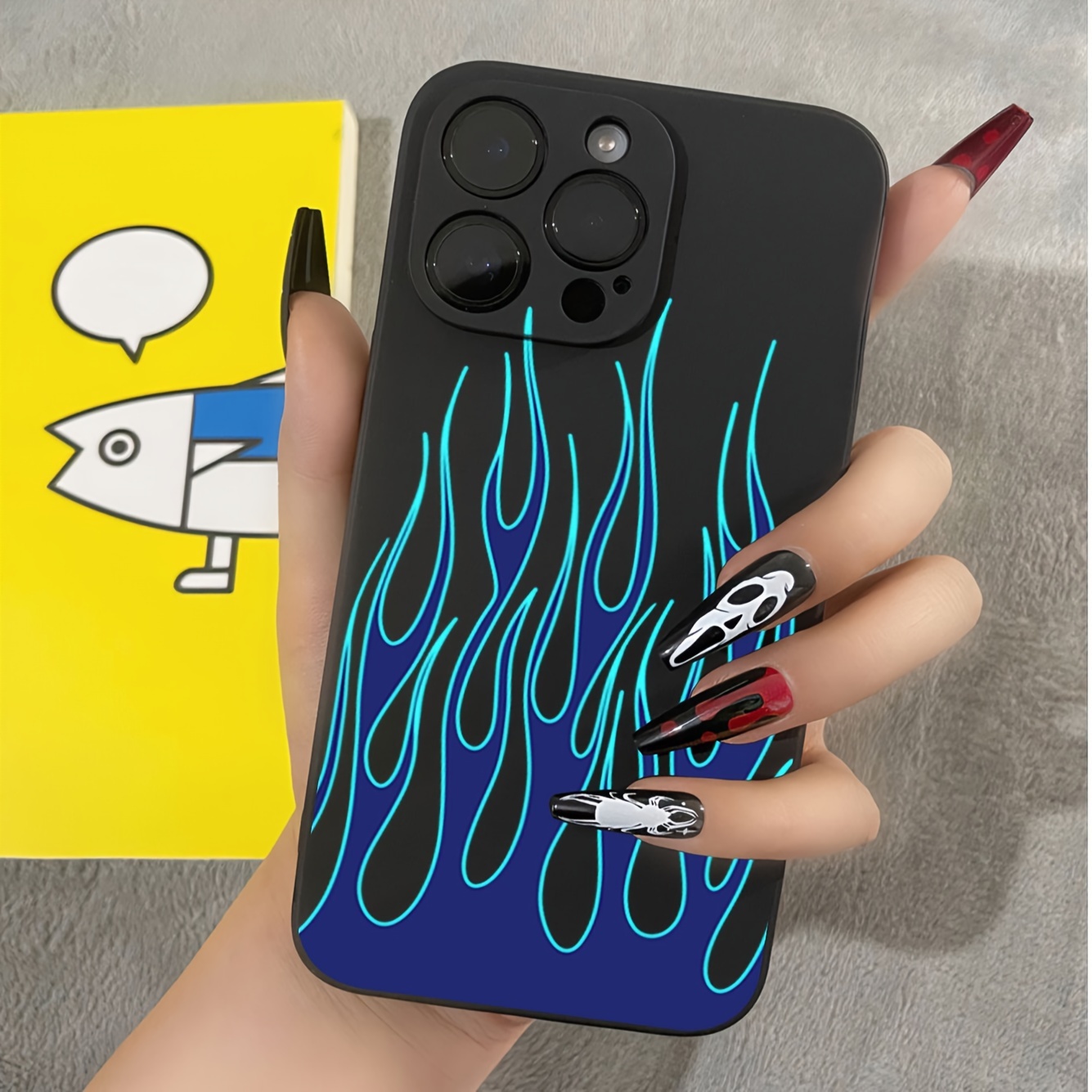 feuer schwarze weiche schutzhülle mobiltelefon mate - Temu Germany