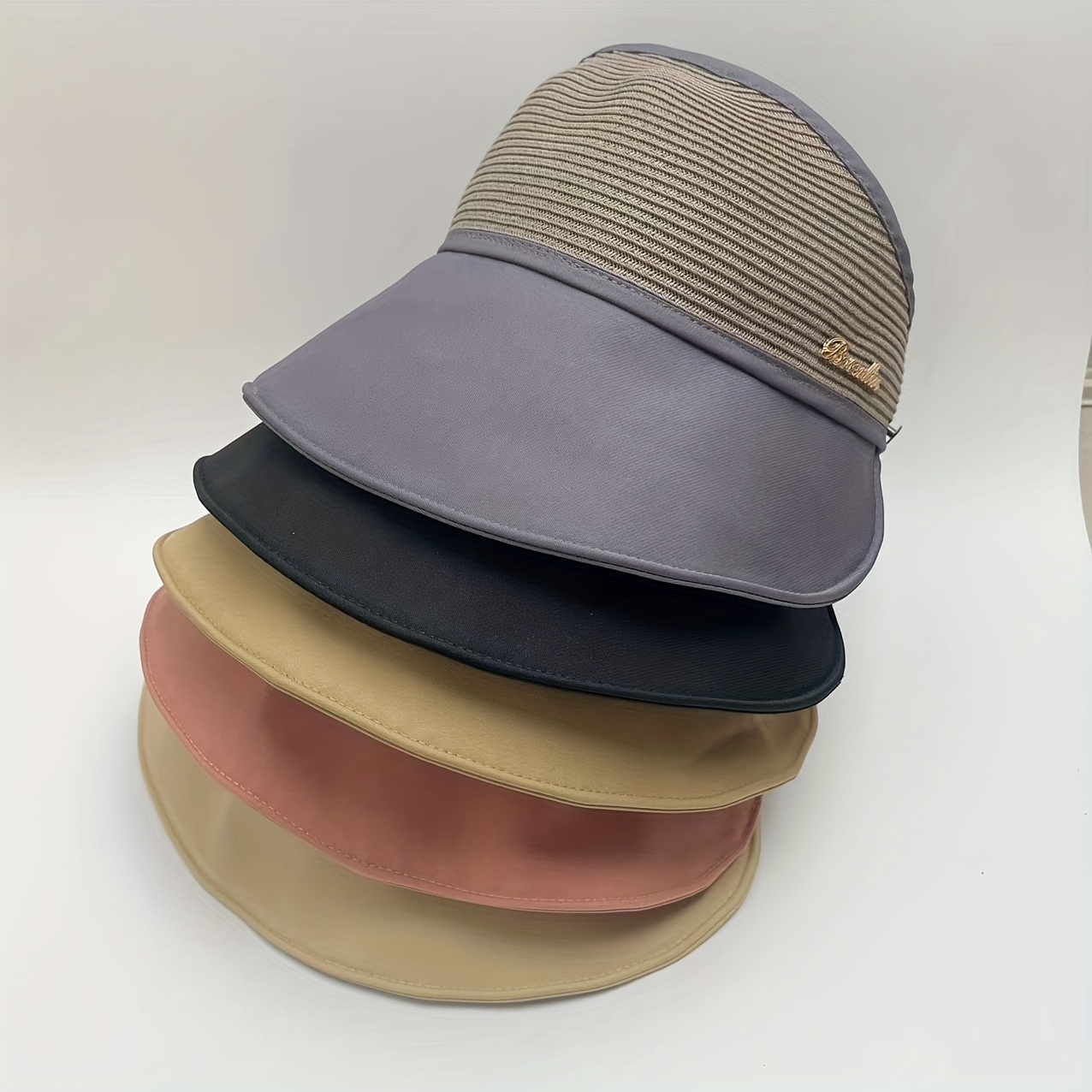 Ponytail Color Block Sun Hat Trendy Stitching Visor Hat - Temu Australia