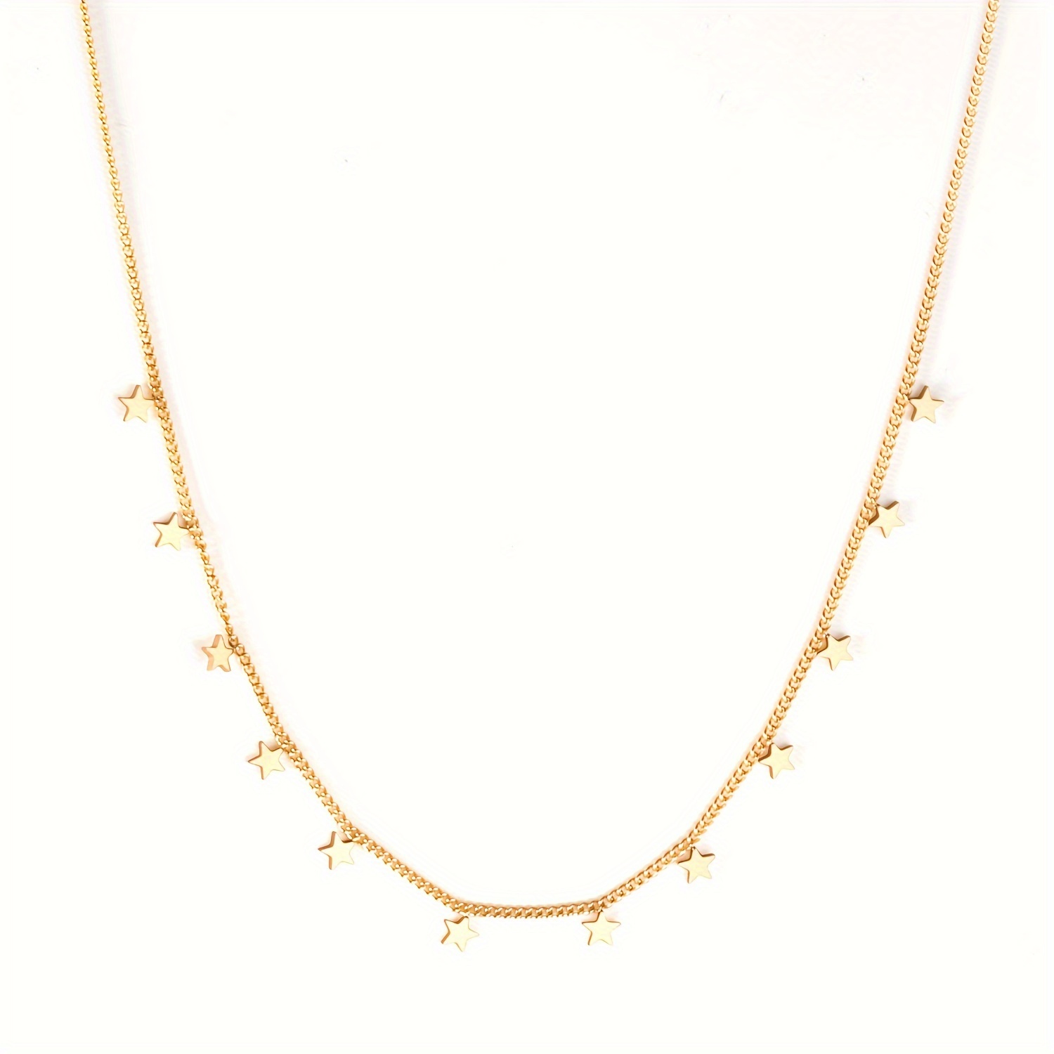 Boho 18k Gold plated Stainless Steel Necklace Star/moon - Temu Portugal