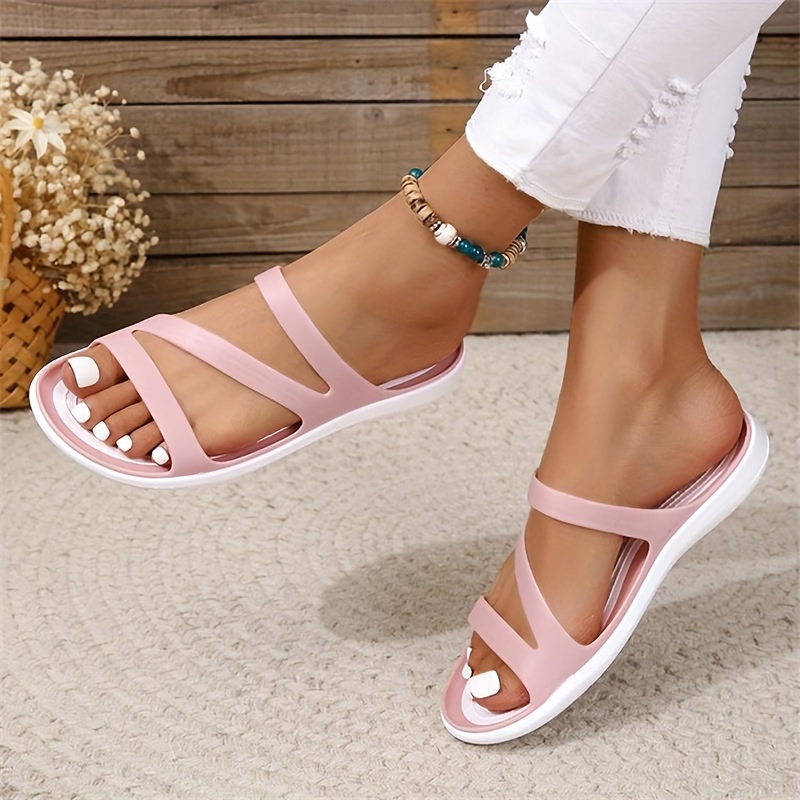 Women's Casual Flat Slides Z shaped Open Toe Slide Sandals - Temu ...