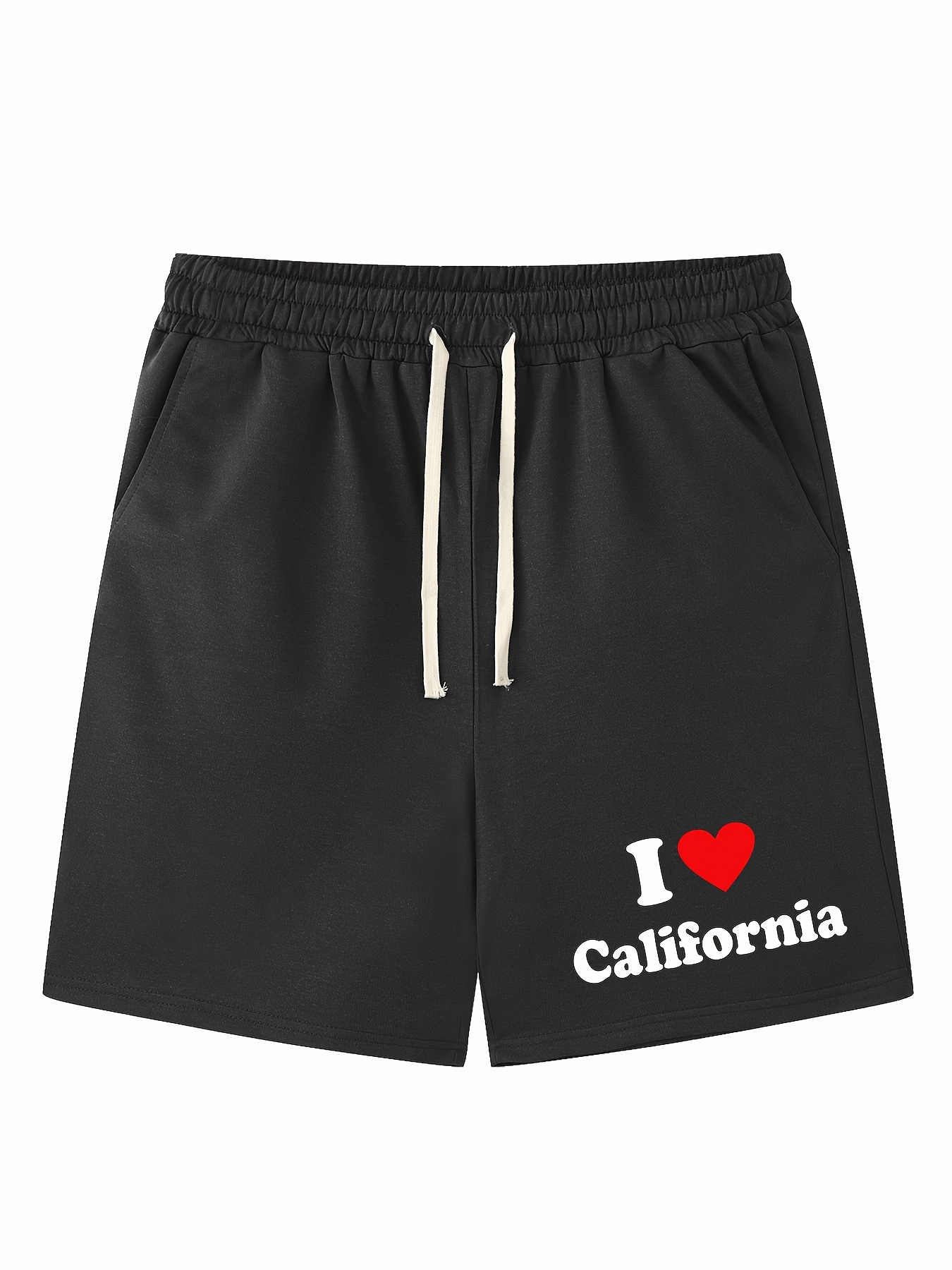 " Love California" Heart Graphic Print Men's Summer Comfy - Temu Ireland