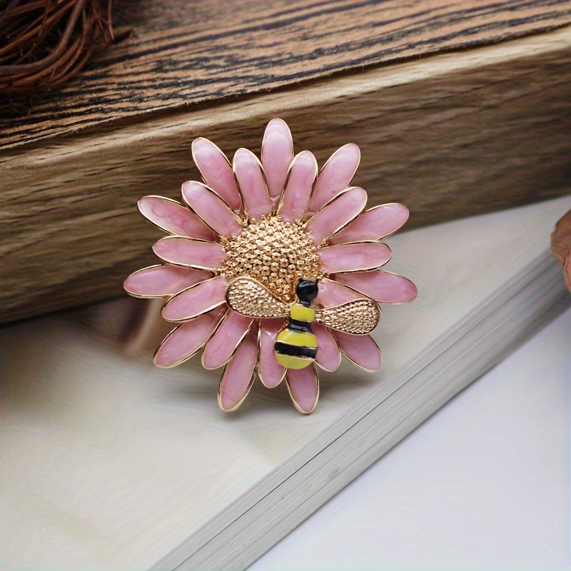 Colorful Bee Sunflower Brooch Men's Cute Sweater Accessories - Temu ...