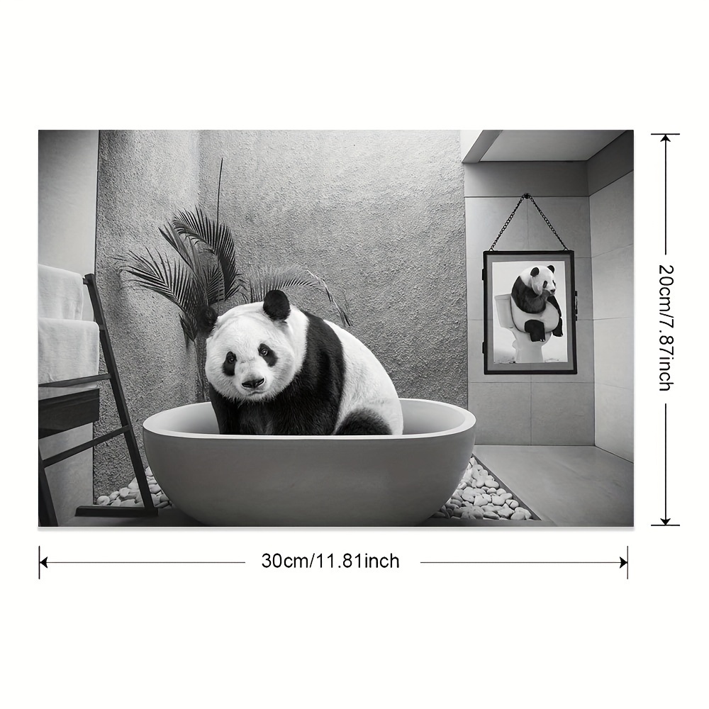 Black White Style Wall Art Canvas Painting Animal Art Print - Temu