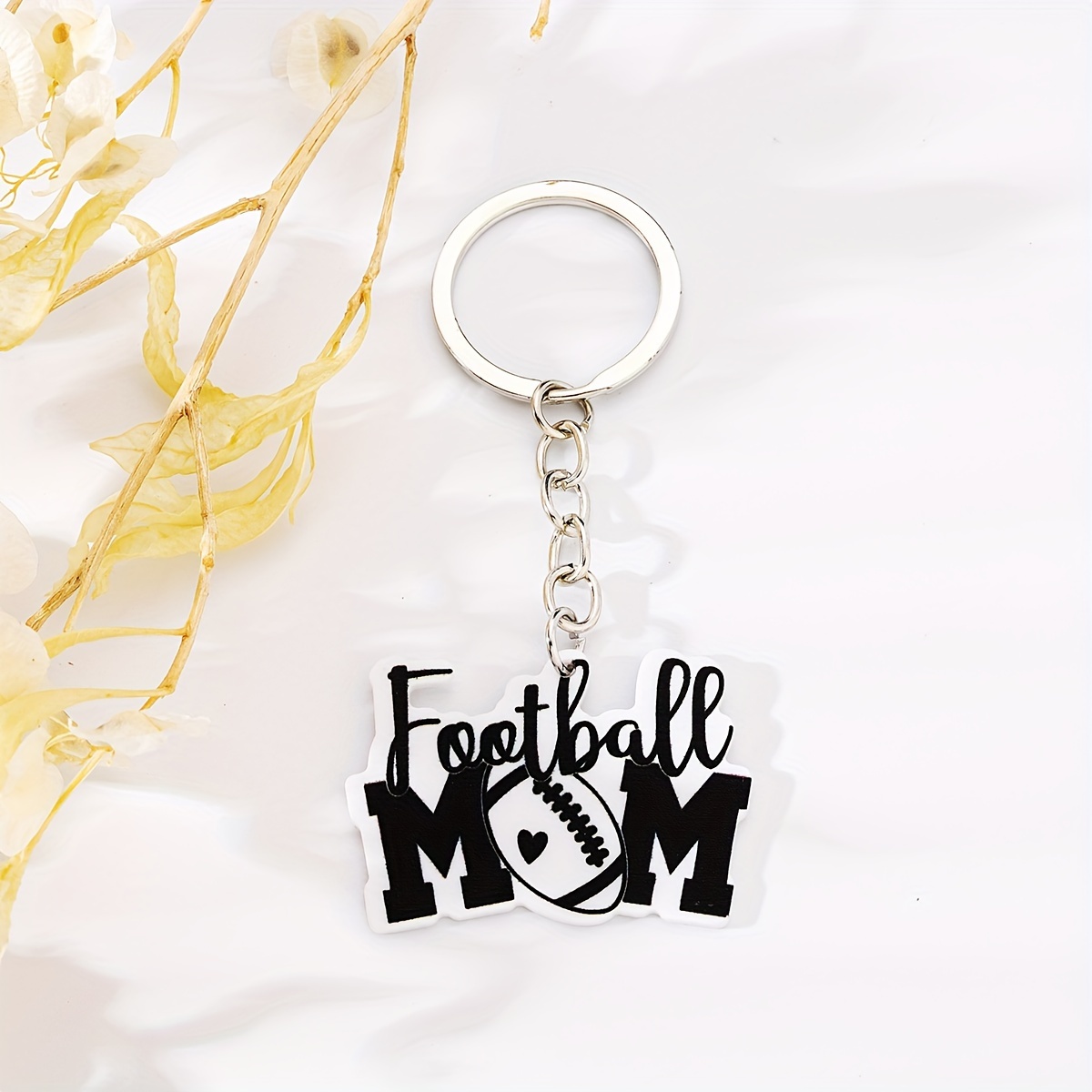 Football Mom Keychain Sports Acrylic Key Chain Ring Bag - Temu United ...