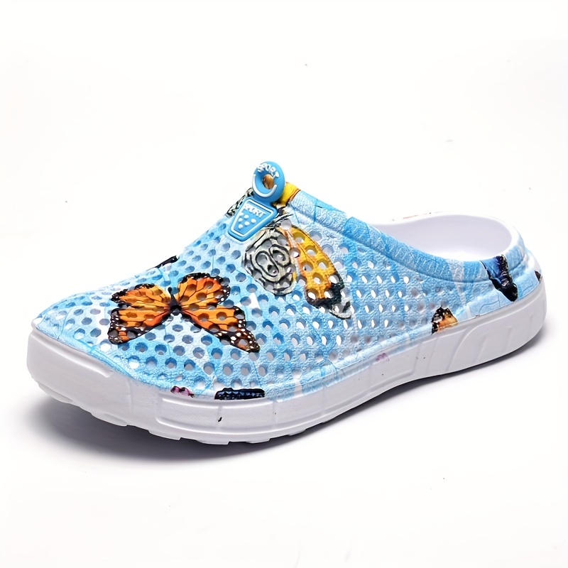 Women's Colorful Print Sport Hole Shoes Lightweight - Temu Canada