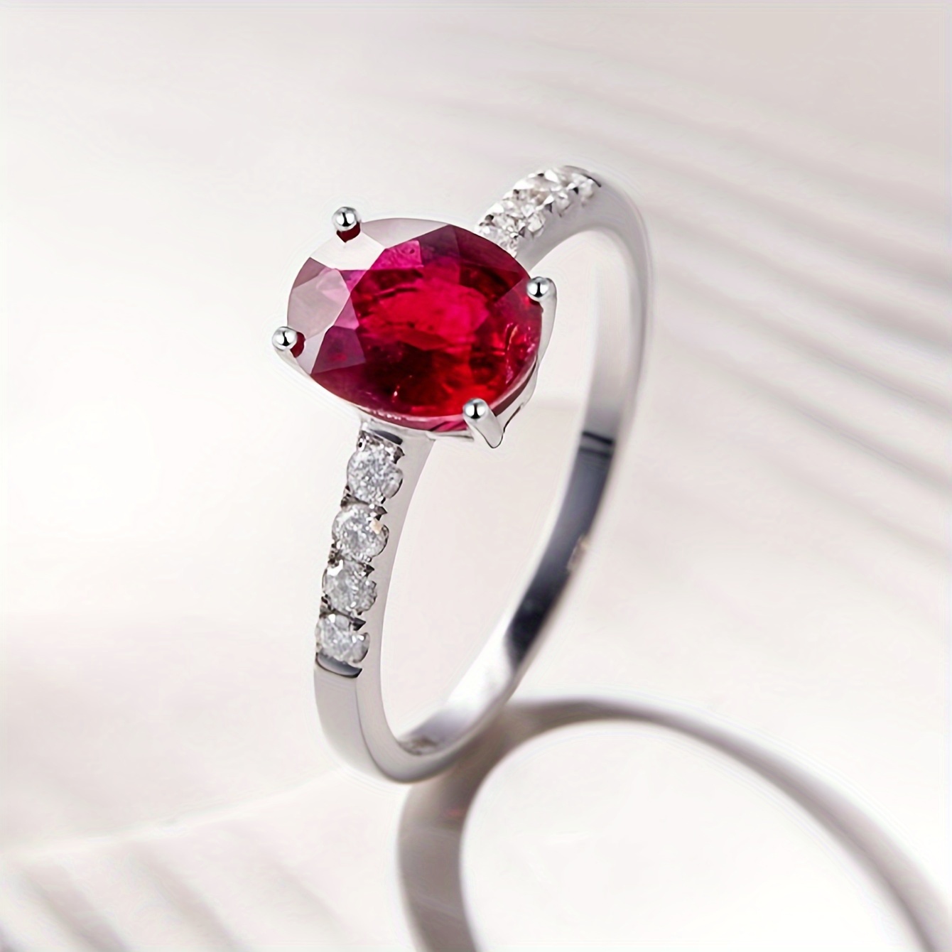 Red Zircon Ring Personalized Exquisite Finger Ring Boho - Temu United ...