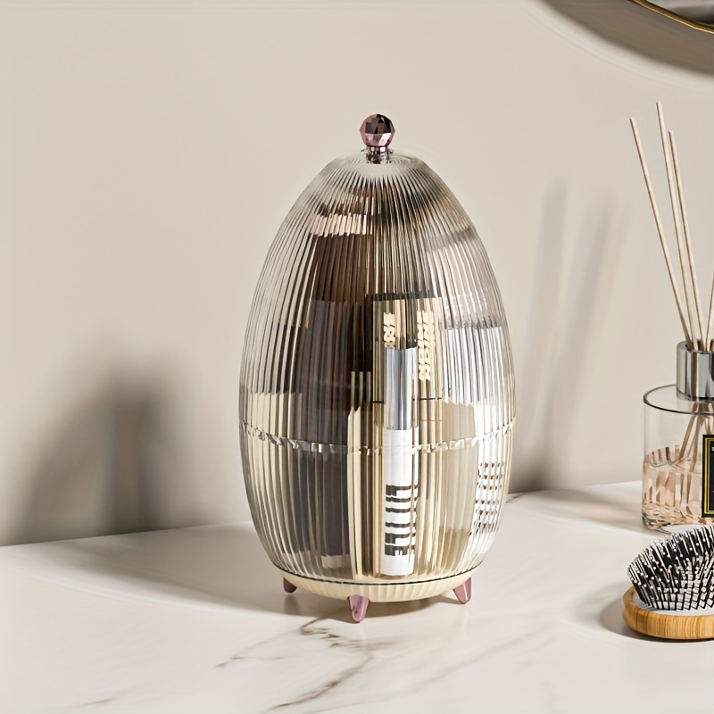 Multifunctional Cosmetics Storage Box Clear Cover Rotating - Temu Australia