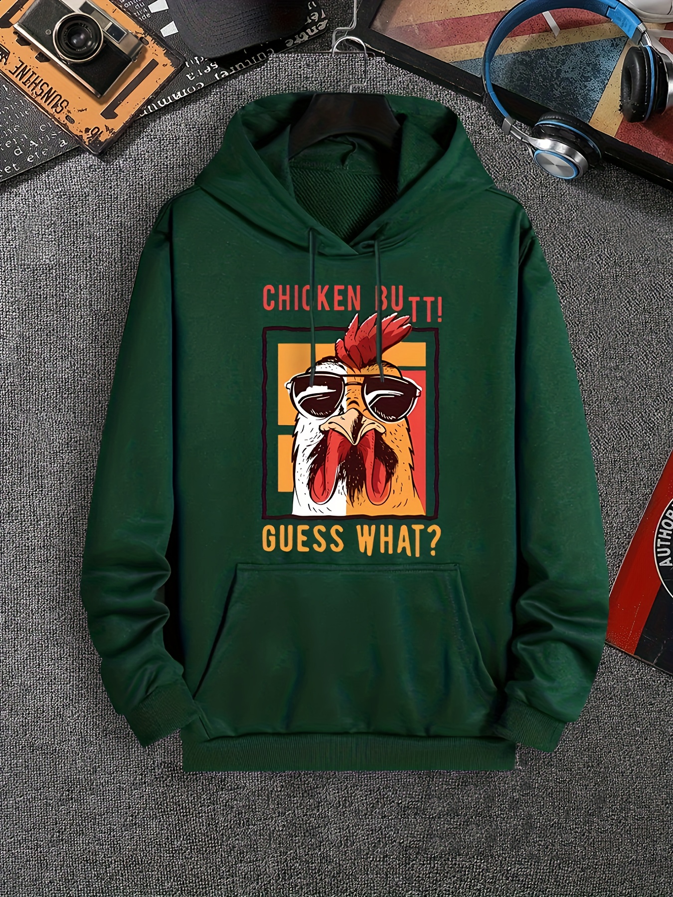 Funny Chicken Print Hoodie Cool Hoodies Men Men's Casual - Temu Netherlands