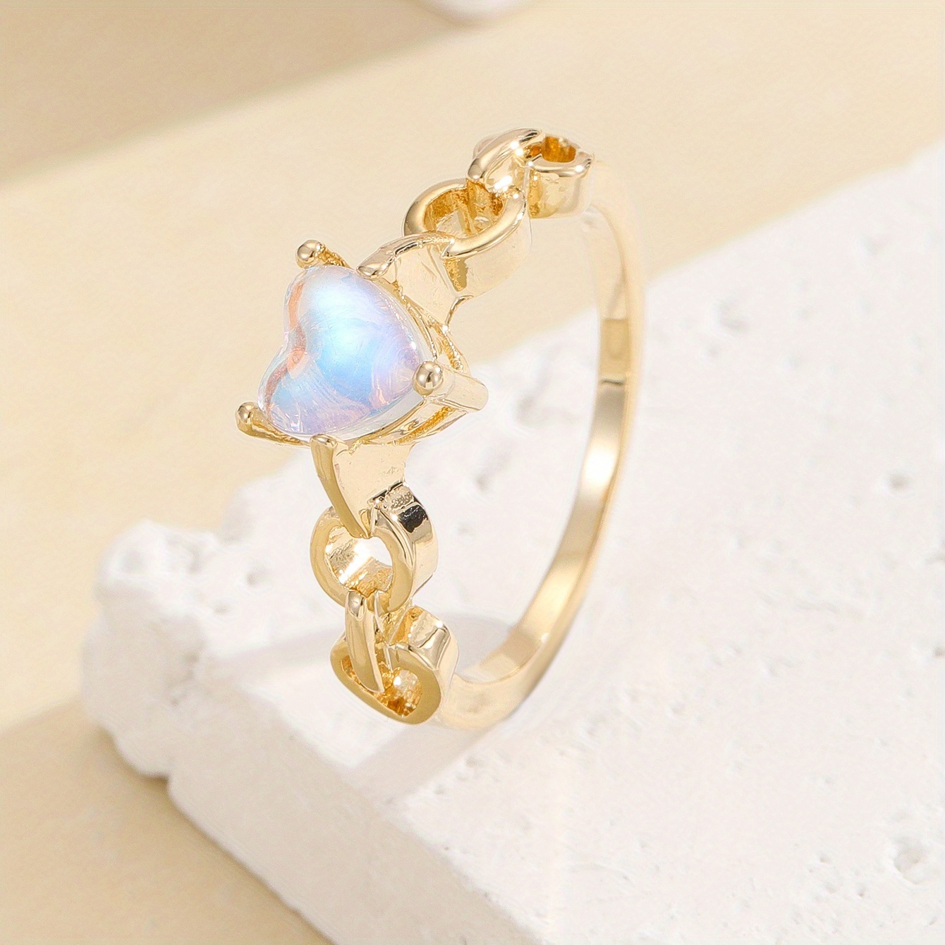Peach Heart Ring Y2k Style Finger Jewelry Decor Women Girls - Temu ...