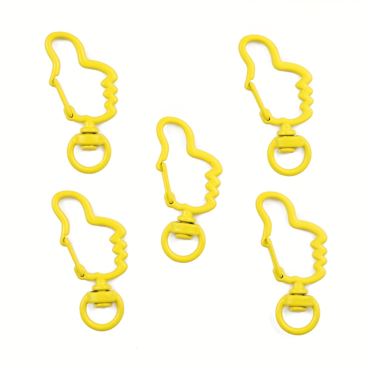 Colored Thumb Keychain Zinc Alloy Spring Buckle Round - Temu United Kingdom