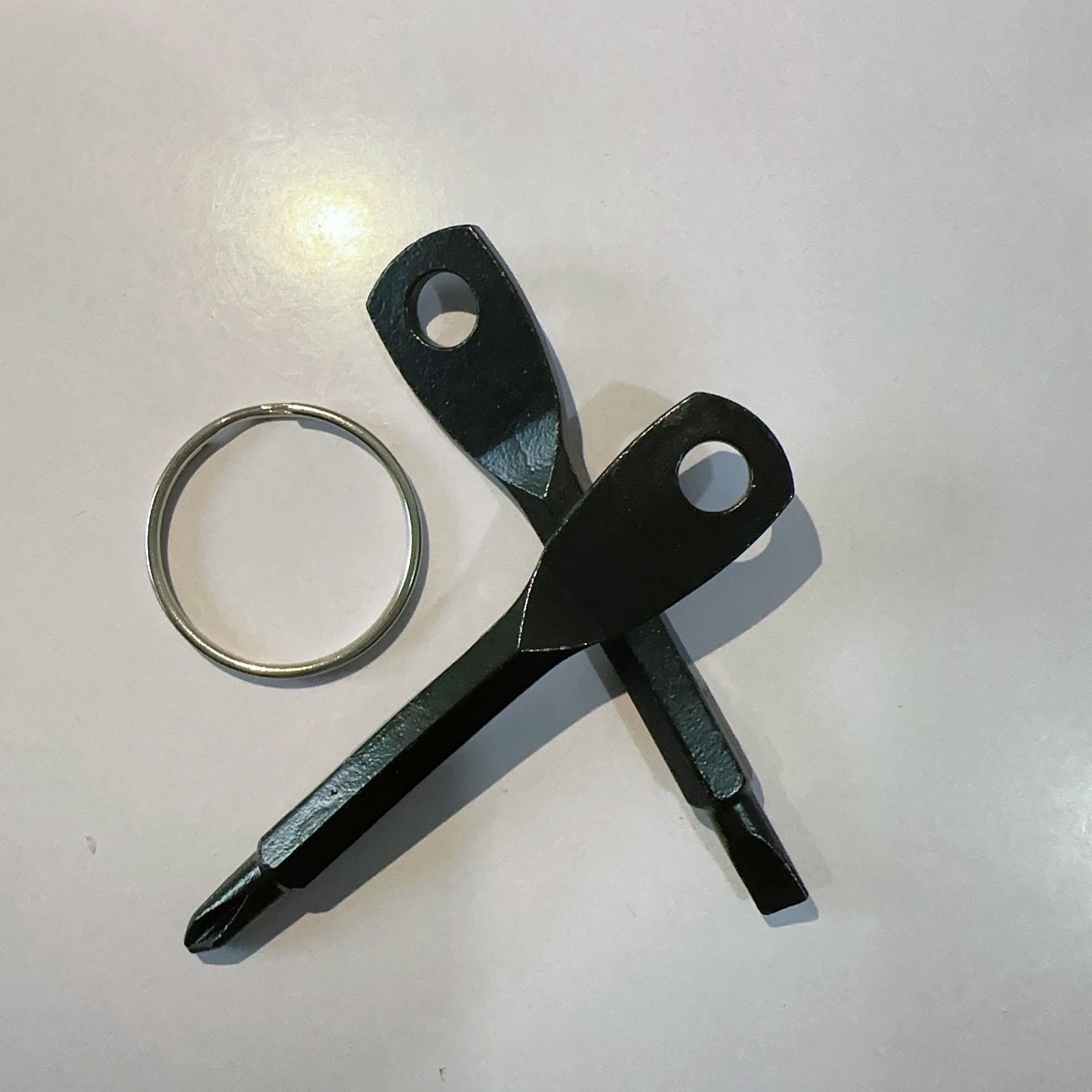 1pc Multi Tool Keychain With Slotted Cross Screwdriver Outdoor Camping ...