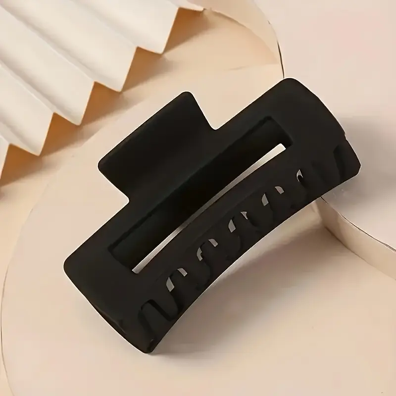 Simple Matte Rectangle Hair Claw Clips Non Slip Strong Hold Temu