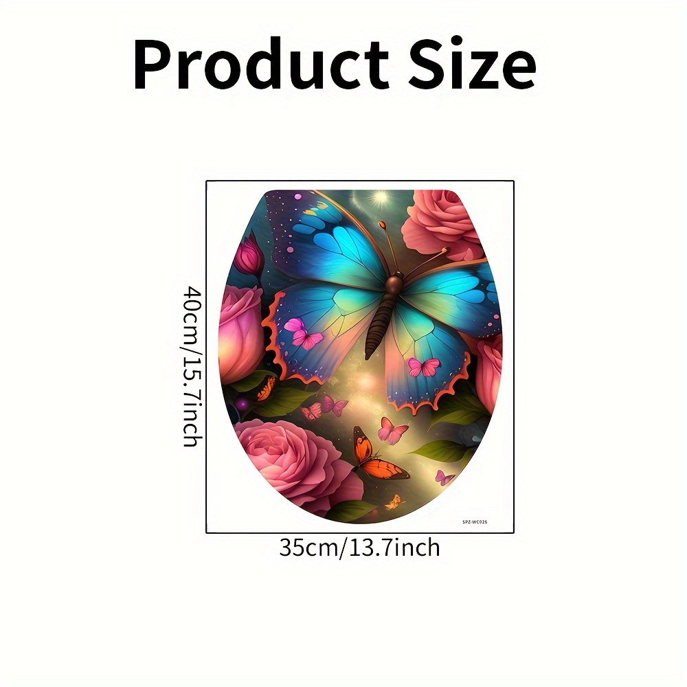 Cool Butterfly Pvc Bathroom Wall Sticker Self - Temu Canada