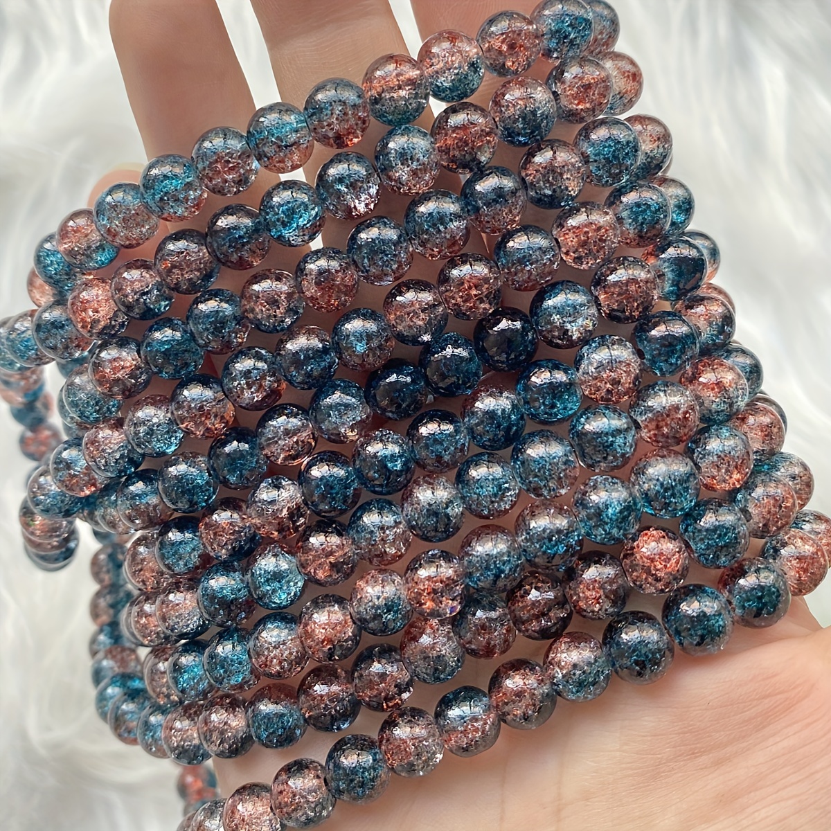 Colorful Glass Imitation Crystal Snowflake Crackle Glass - Temu United ...