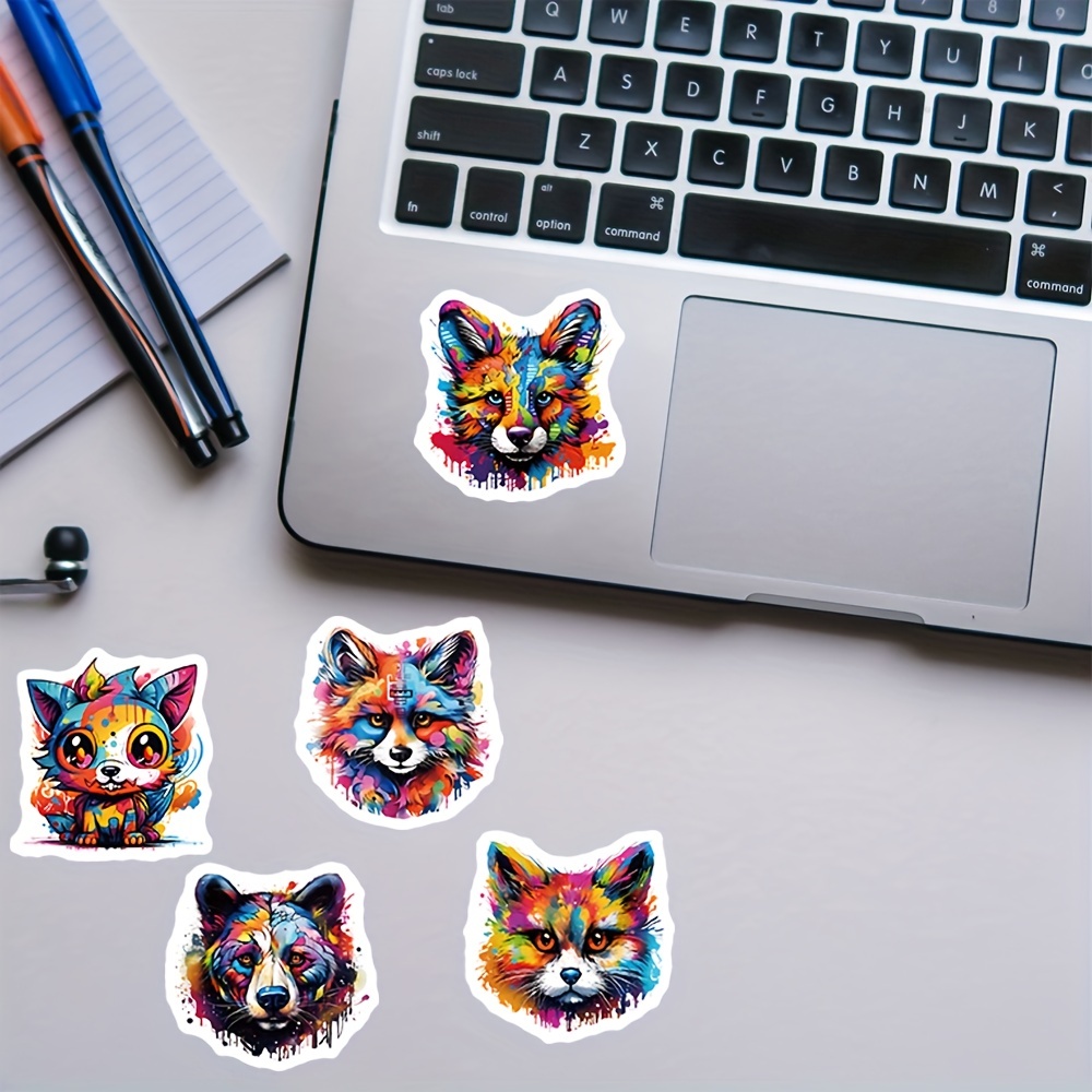 Colorful Doodle Animal Creative Stickers Decorative Stickers For Helmet ...