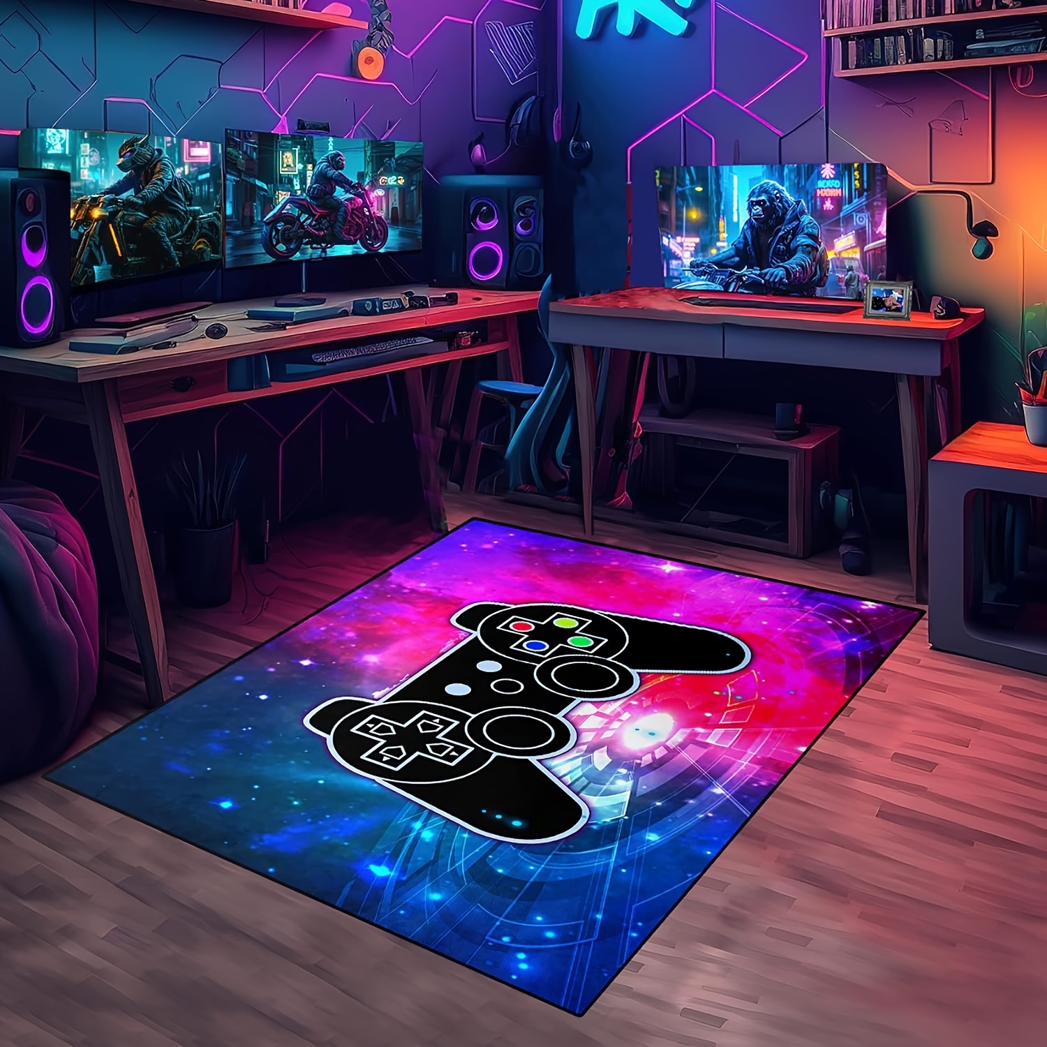 Gamepad Area Rugs Carpet Game Printed Living Room Mat Gamer - Temu ...