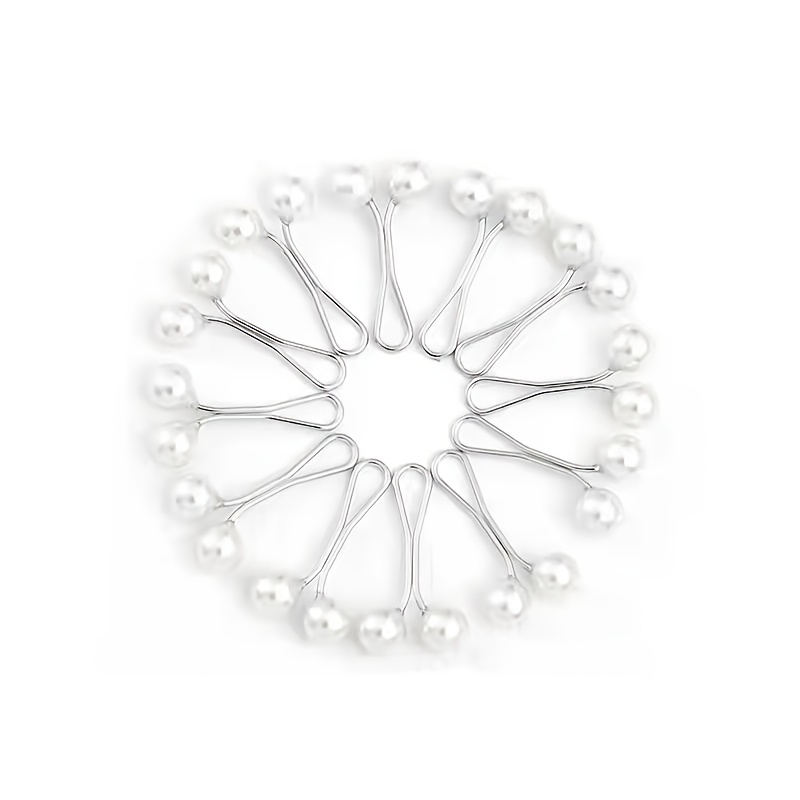 12pcs Faux Pearls Scarf Buckle Scarf Clip Set Ladies Bandana Pin Brooch ...