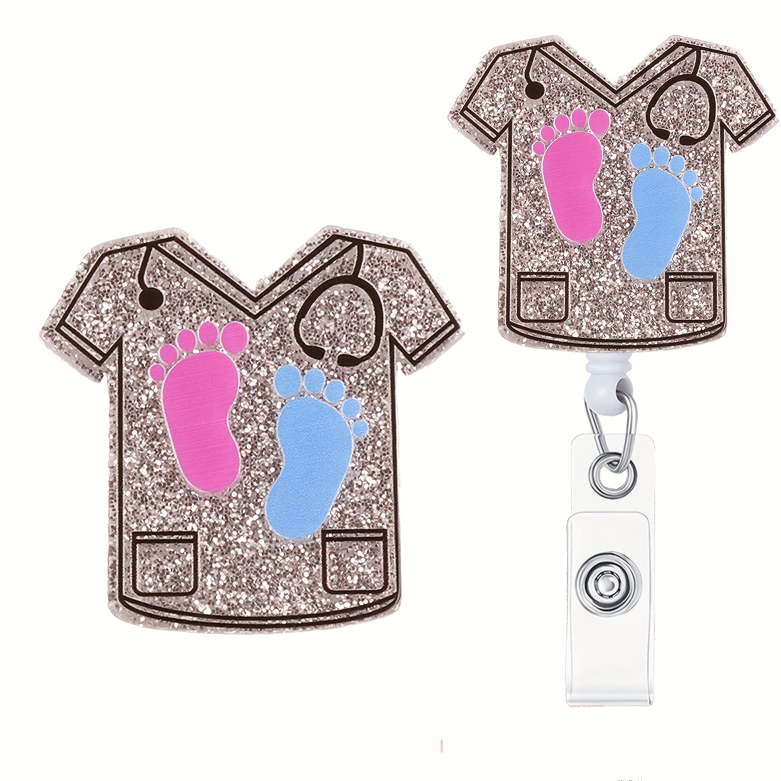 Nurse Retractable Badge Reel Clip Id Badge Holder Baby - Temu Ireland