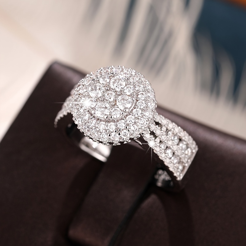 Elegant Promise Ring Paved Full Of Shining Gemstone Symbol - Temu ...