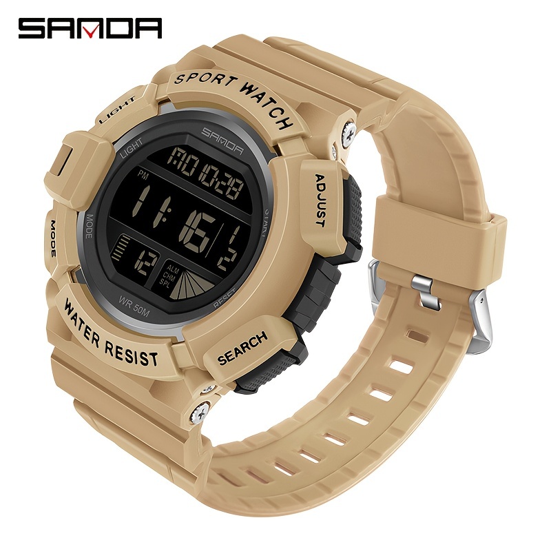 Casual Simple Watch Outdoor Sport Stopwatch Led - Temu United Kingdom