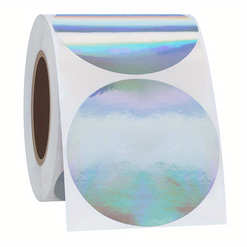51mm 원형 레이저 필름 접착 라벨 1 롤 300 라벨 플라스틱 실 필름 수축 포장 레이저 필름 접착재 2 Temu