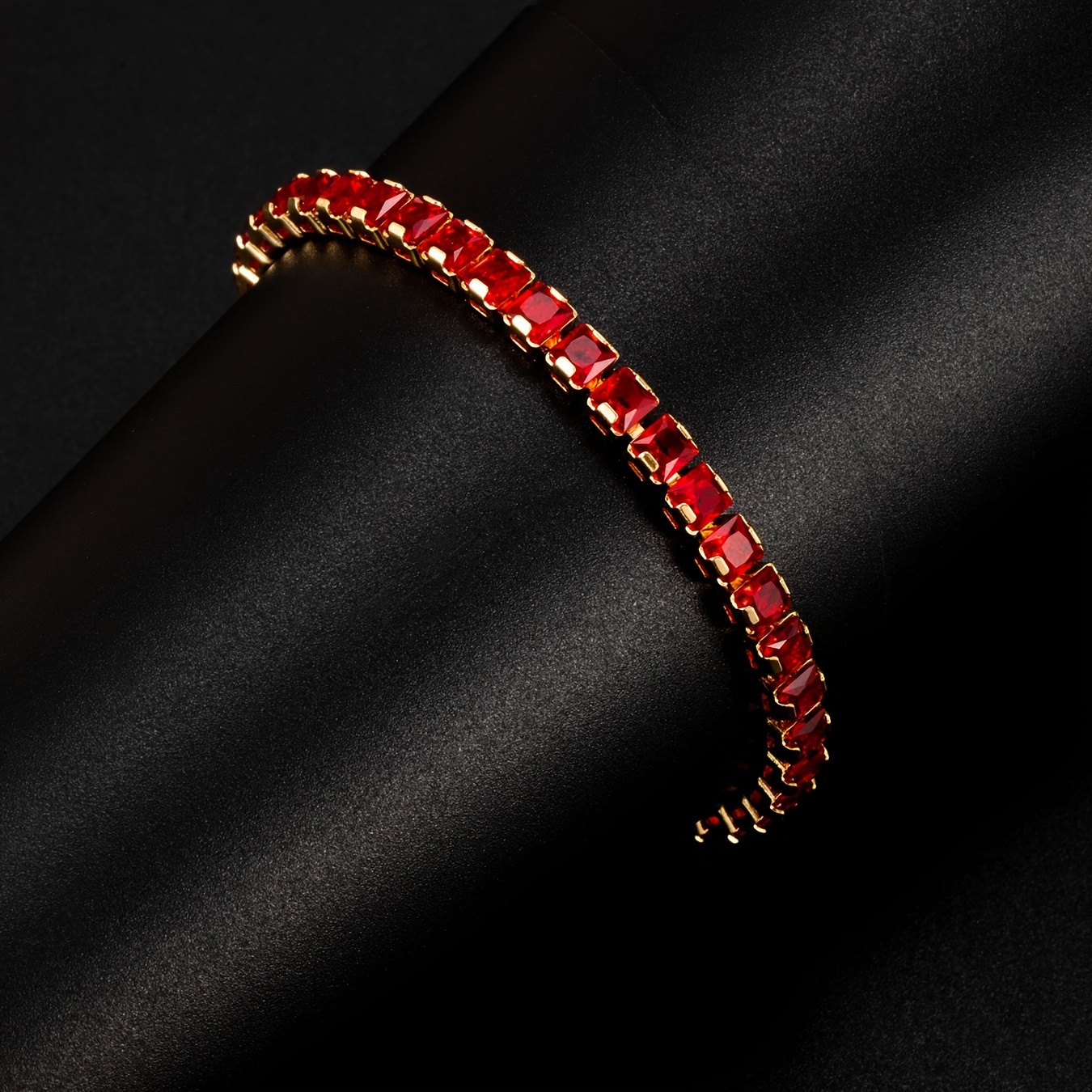 Elegant Simple Style Red Full Faux Diamonds Sparkling - Temu United Kingdom