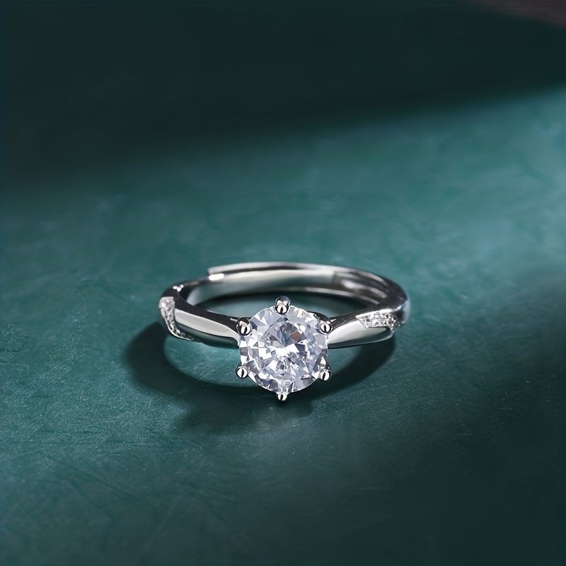 Men's Trendy 925 Sterling Silver Opening Ring Exquisite - Temu United ...