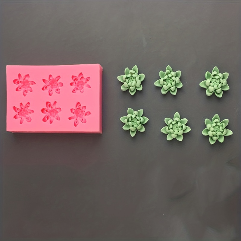 Small Lotus Silicone Mold Ice Cream Mousse Cake Candles - Temu