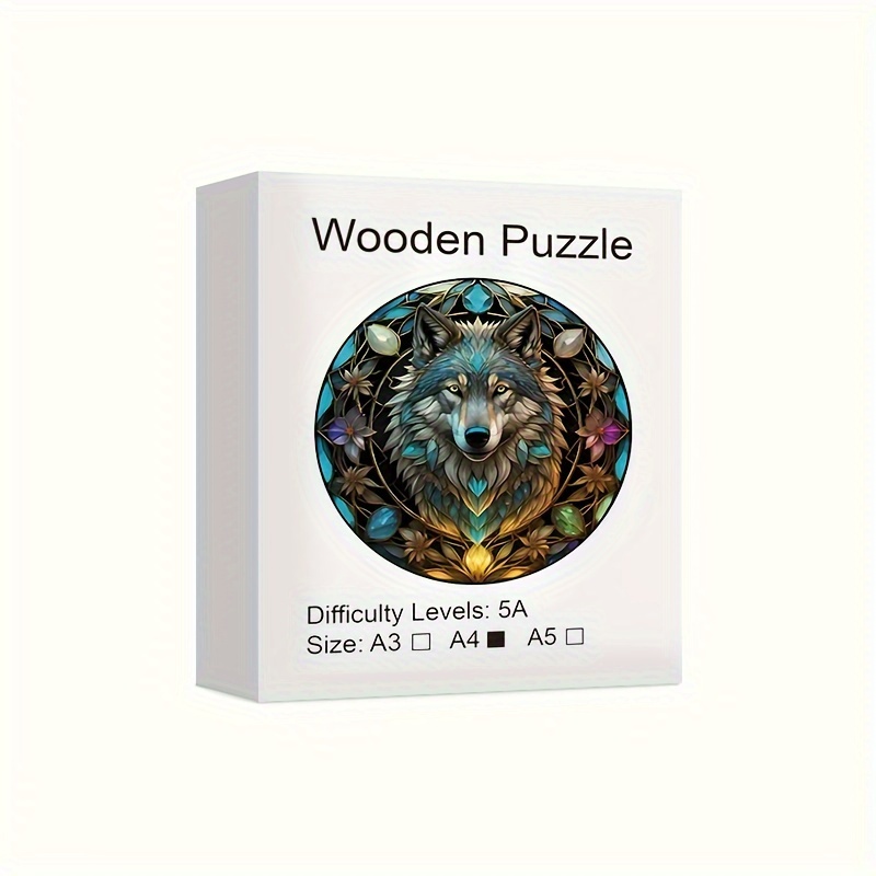 Wolf Wooden Jigsaw Puzzles Art Adults Unique Animal Shaped - Temu ...