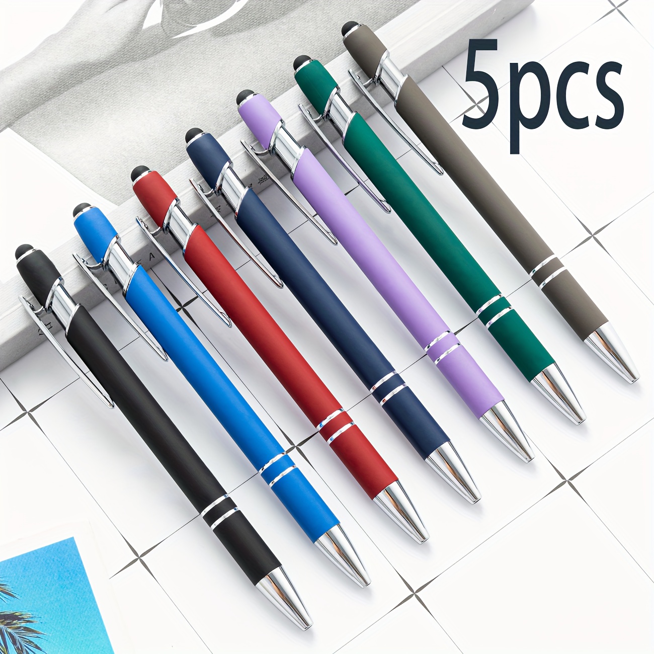 2 in 1 Retractable Ballpoint Pen And Stylus Combination - Temu Australia