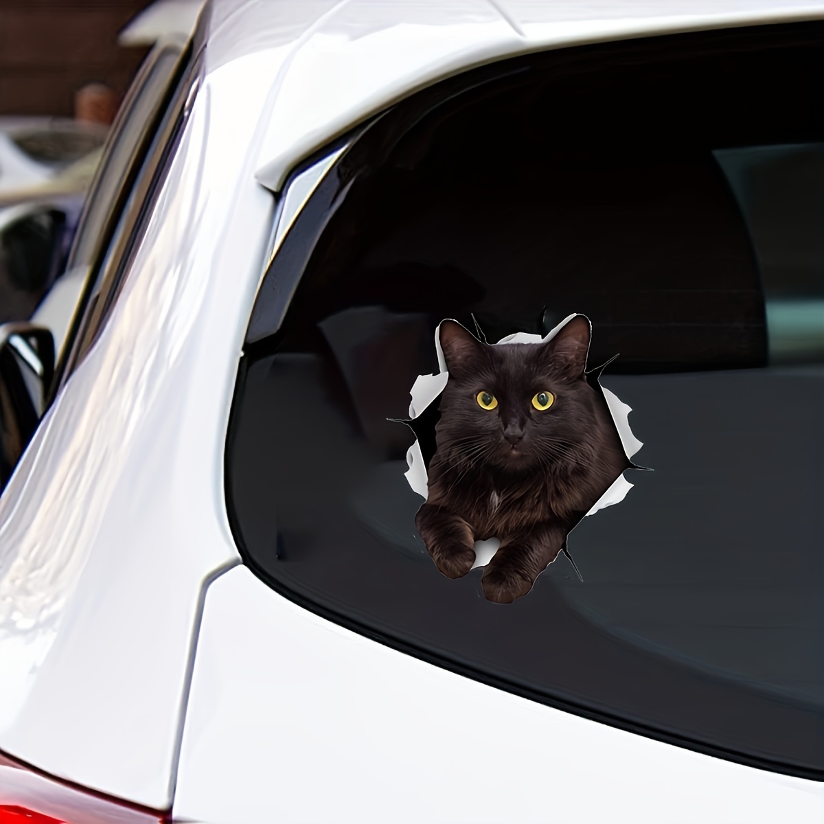 Lovely Black Cat Sticker Cartoon Animal Pvc Car Body Sticker - Temu Canada