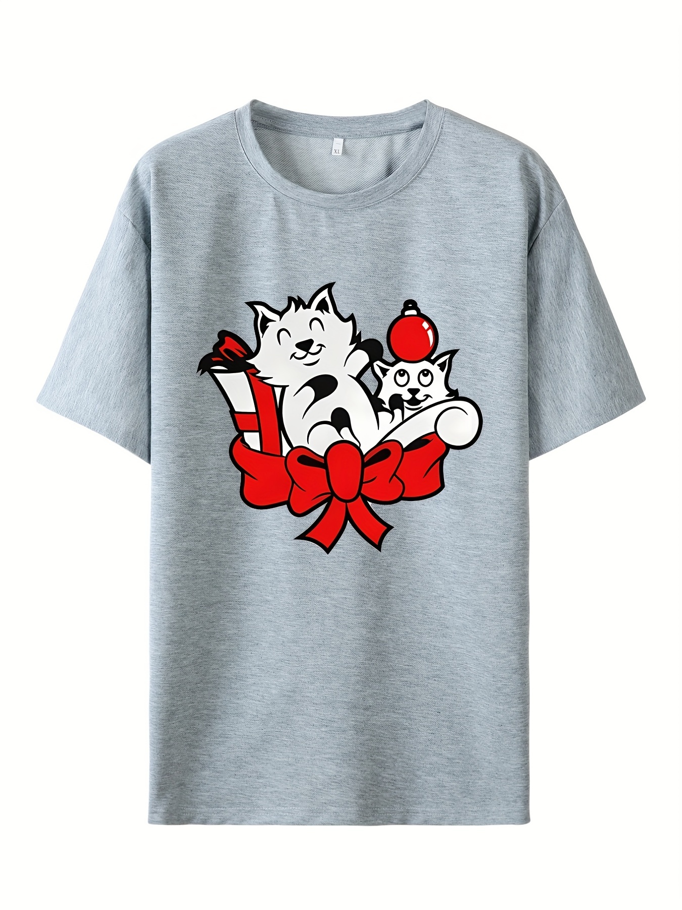 Cats Graphic Print Men's Creative Top Casual Slightly - Temu Australia