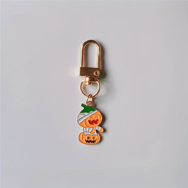 Skull Ghost Halloween Key Chain For Men Pumpkin Broom Wizard Hat Bat ...