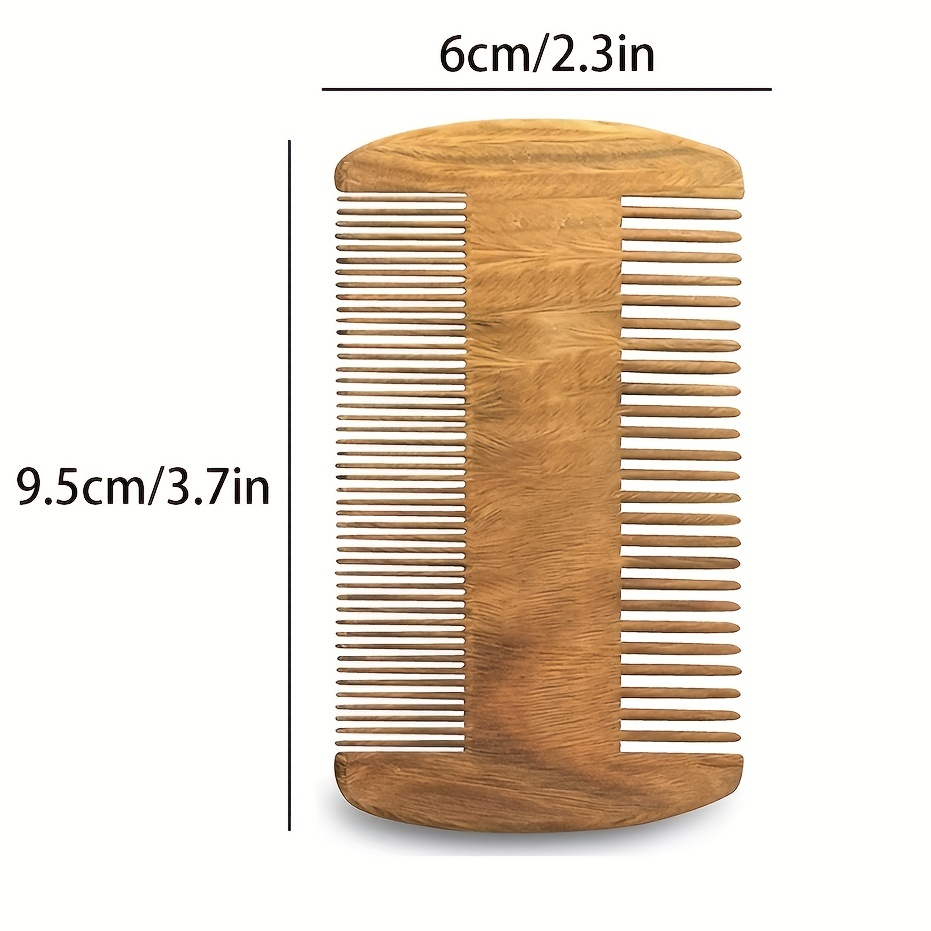 Pocket Size Green Sandalwood Beard Comb Case Fine - Temu United