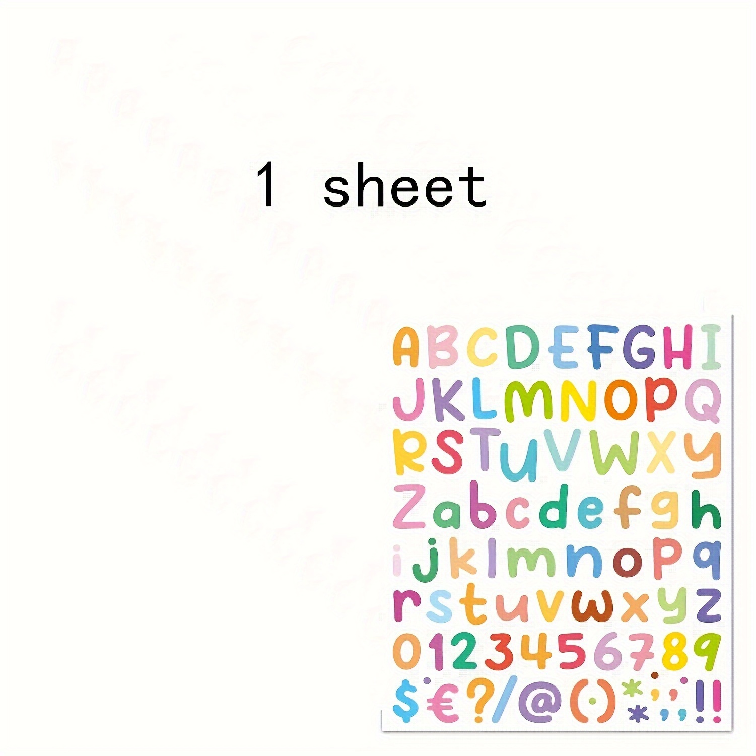 Letter Sticker Colorful English Alphabet Number Combination - Temu Canada