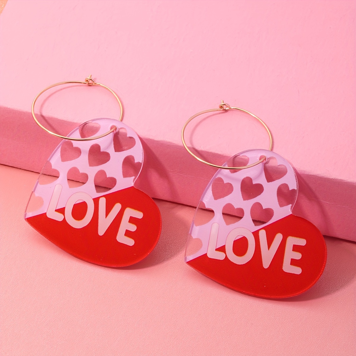 Exquisite Red Contrast Love Letter Love Acrylic Print - Temu United Kingdom