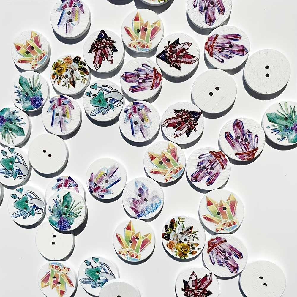 Colored Drawing Crystal Cluster Crystal Pattern Wooden - Temu Canada