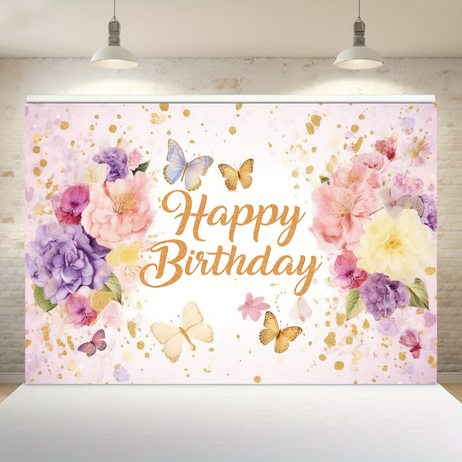 1pc Happy Birthday Backdrop Decorations Birthday Party Supplies For