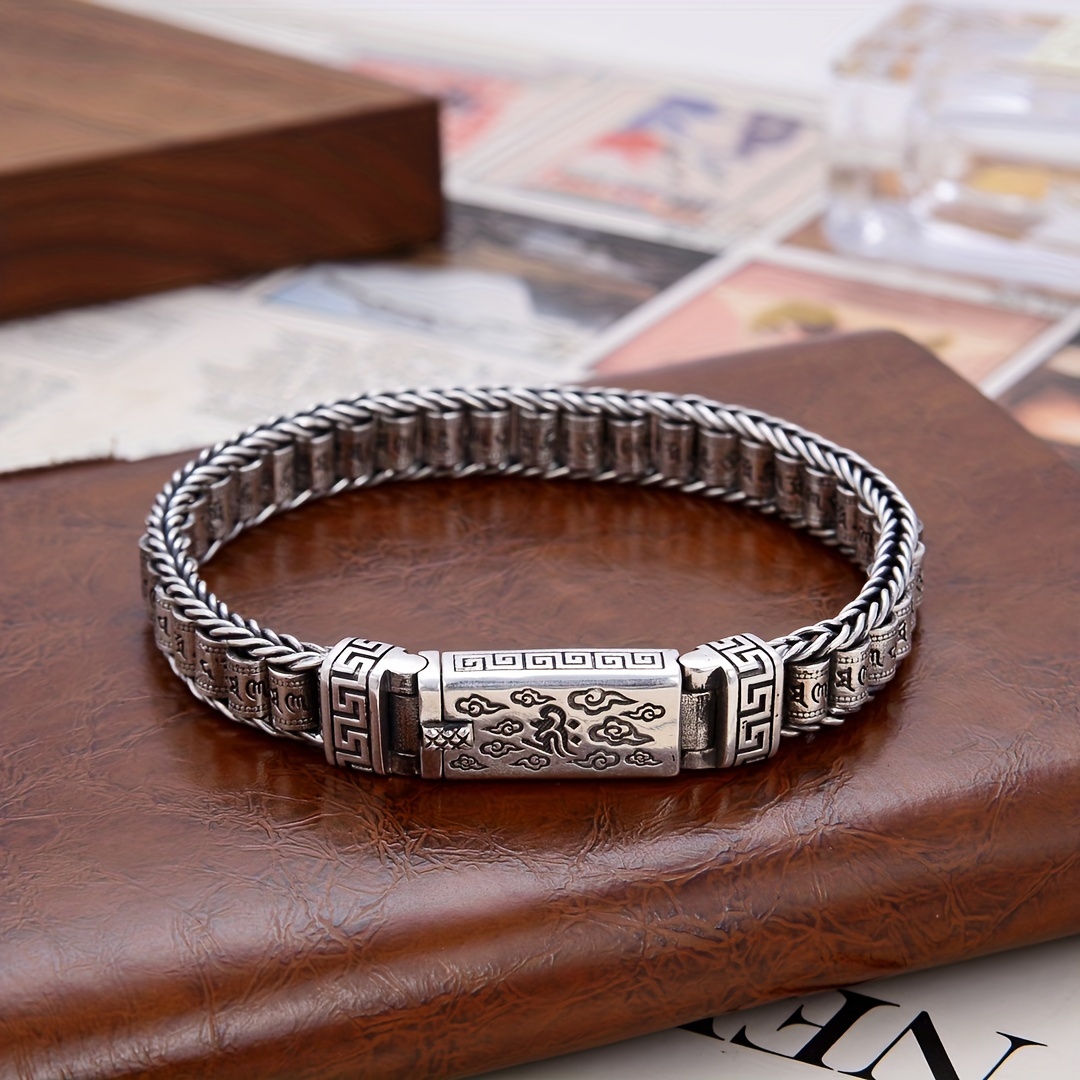 S925 Silver Men's Lucky Bracelet - Temu United Kingdom