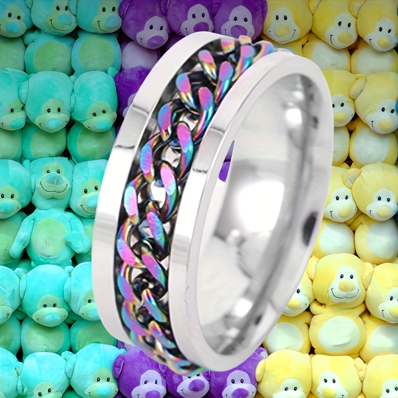 Bottle Open Beer Ring Men's Rotating Chain Alloy Ring - Temu United Kingdom