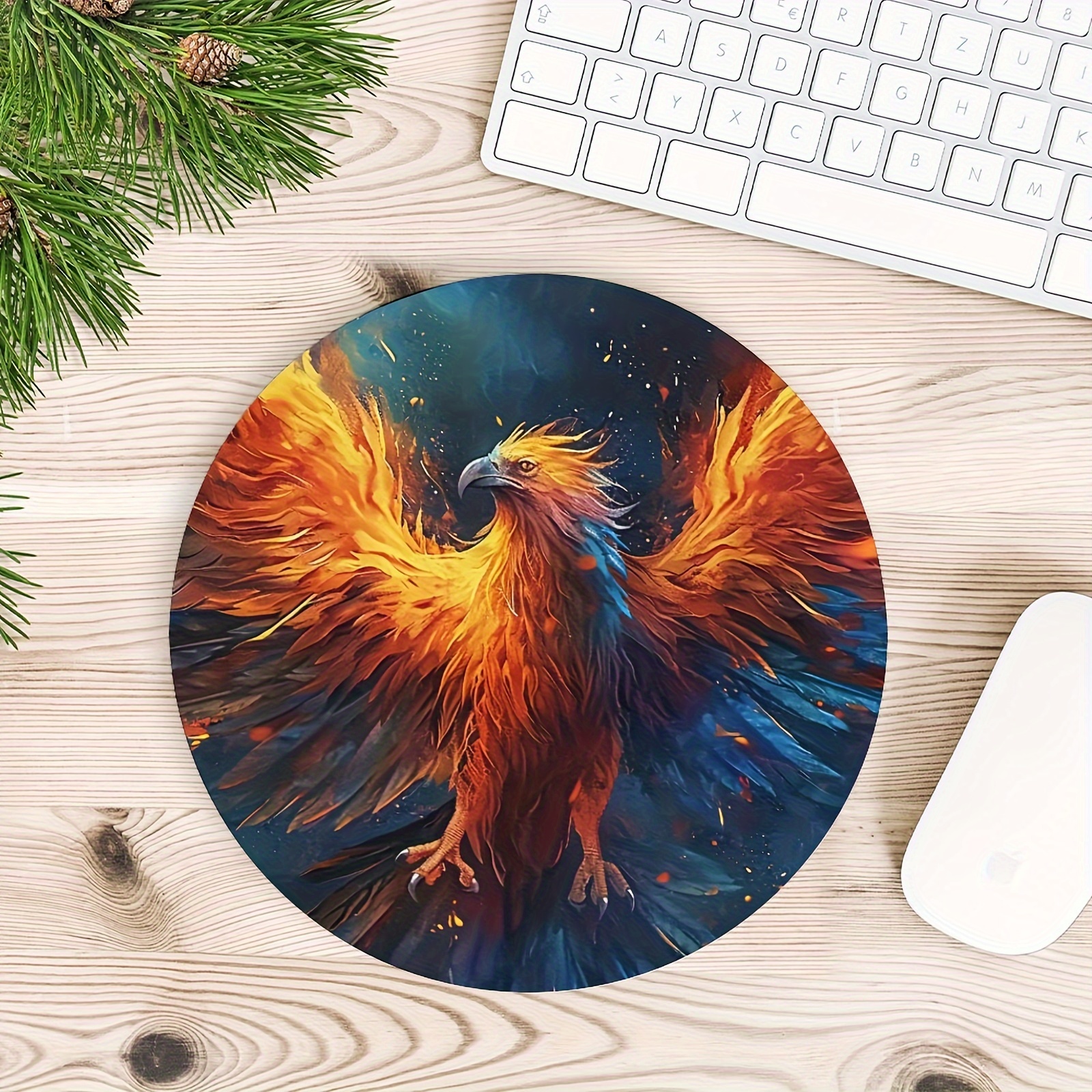 Phoenix Pattern Anti slip Mouse Pad Extended Gaming Desktop - Temu Ireland